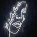 Abstract Face Neon Sign, Woman Face Led Sign, Face Led Light, Custom ...