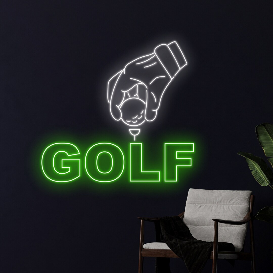 Golf Neon Sign, Golfer LED Light, Golfing LED Sign, Golf Ball Neon ...