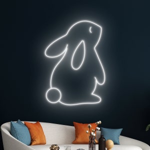 Rabbit Neon Sign, Bunny Neon Light, Easter Rabbit Led Light, Easter ...