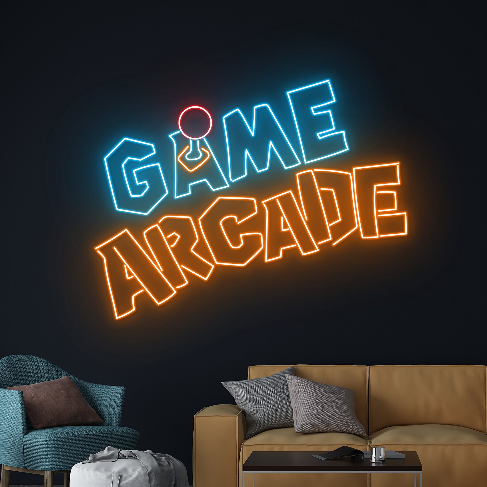 Game Arcade Neon Sign, Game Controller Led Sign, Game Player Led Light ...