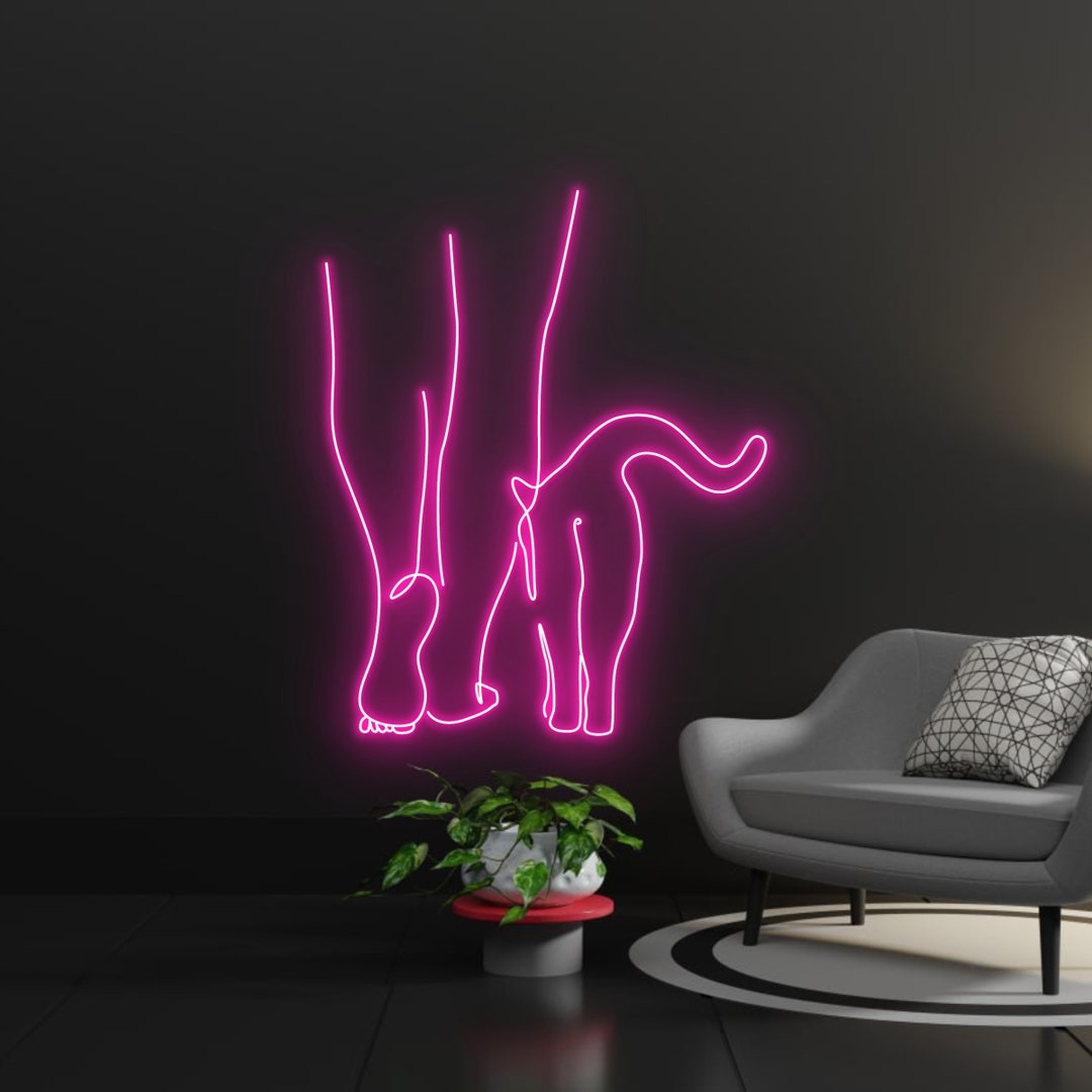 Cat Led Sign, Cat Lovers Neon Sign, Wall Decor, Cute Cat Led Light ...