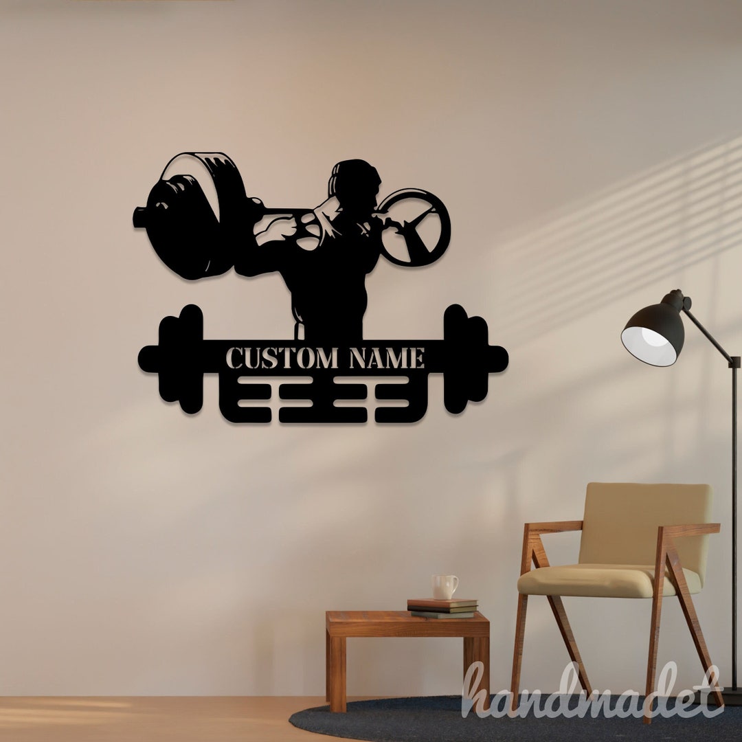 Custom Powerlifting Medal Hanger, Athlete Medal Holder, Barbell Metal ...