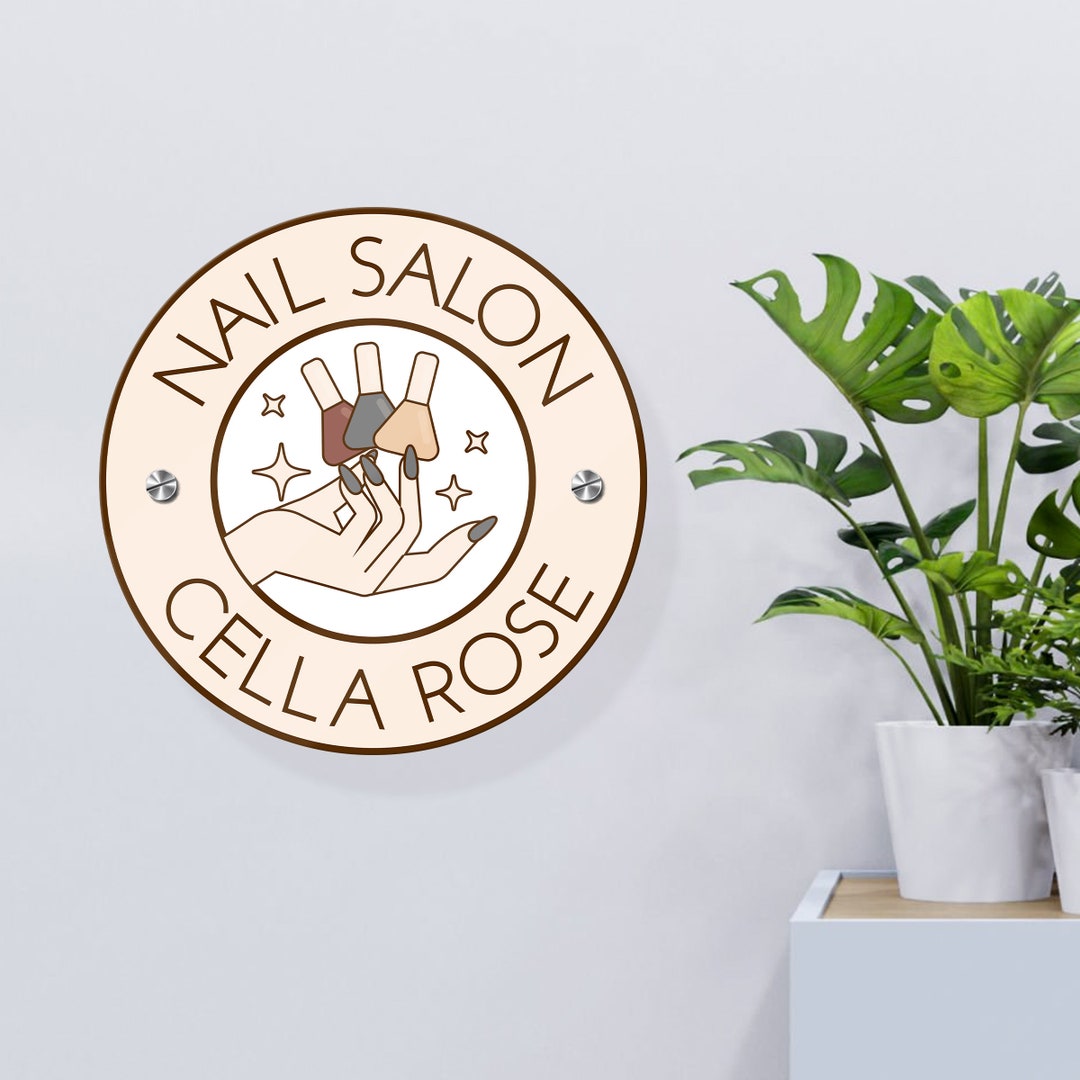 Custom Nail Salon Acrylic Business Sign, Nail Salon Sign, Nail Salon ...
