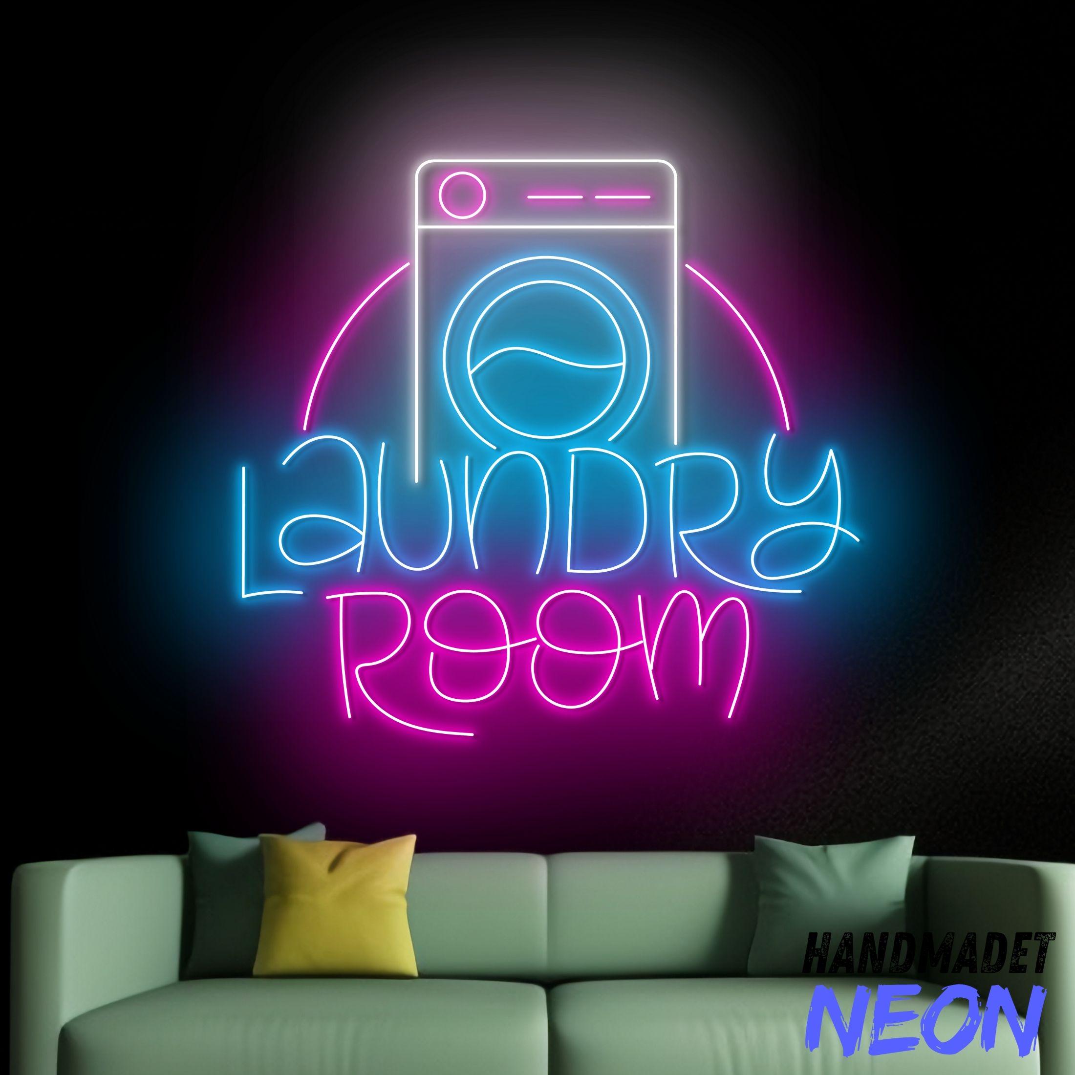 Laundry Room Open Neon Sign, Laundry Machine Led Sign, Laundry Service ...