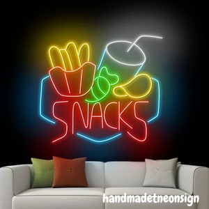 Snack Neon Sign, Snack Led Sign, Snack Neon Light, Custom Snack Led ...