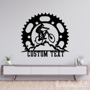Personalized Mountain Bike Metal Sign, Bicycle Metal Light, Cyclist ...