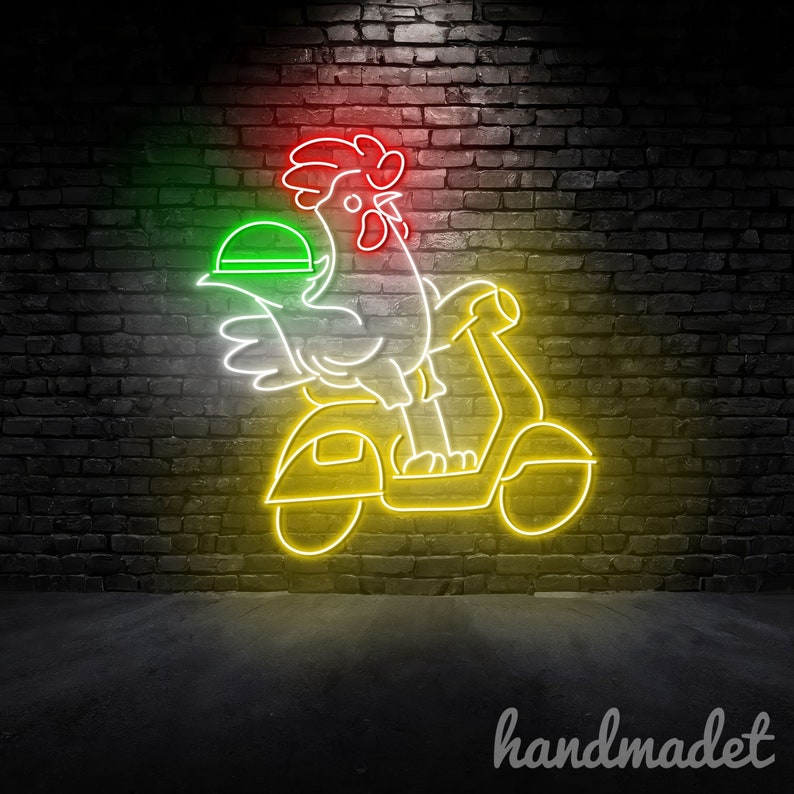 Rooster Express Neon Wall Sign, Chicken Led Wall Sign, Chick Neon Wall ...