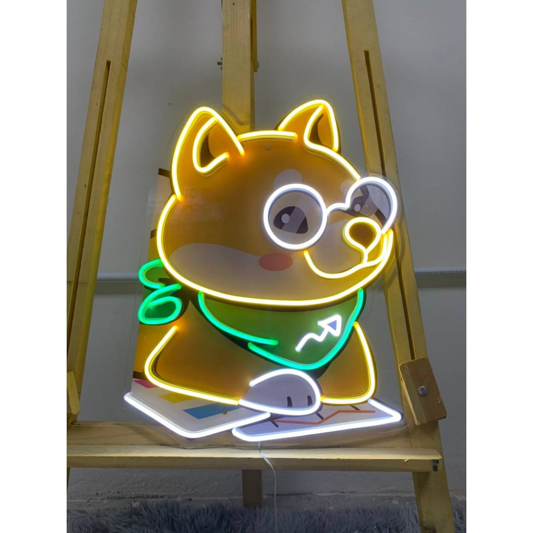 Cute Shiba Led Sign, Shiba Dog Neon Sign, Wall Decor, Shiba Dog Art ...