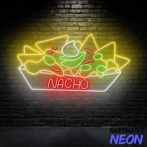 Nacho Neon Sign, Nachos Open Led Sign, Mexico Nachos Led Light,mexico ...