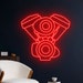 Motorcycle Engine Neon Sign, Motorcycle Engine Led Sign, Motorbike Led ...