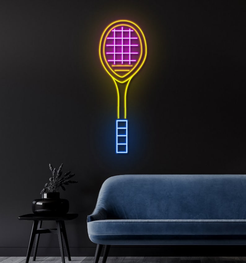 Tennis Racket Neon Sign Badminton Racket Led Neon Light - Etsy