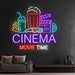 Custom Cinema Movie Time Neon Light Movie Theater Led Sign - Etsy