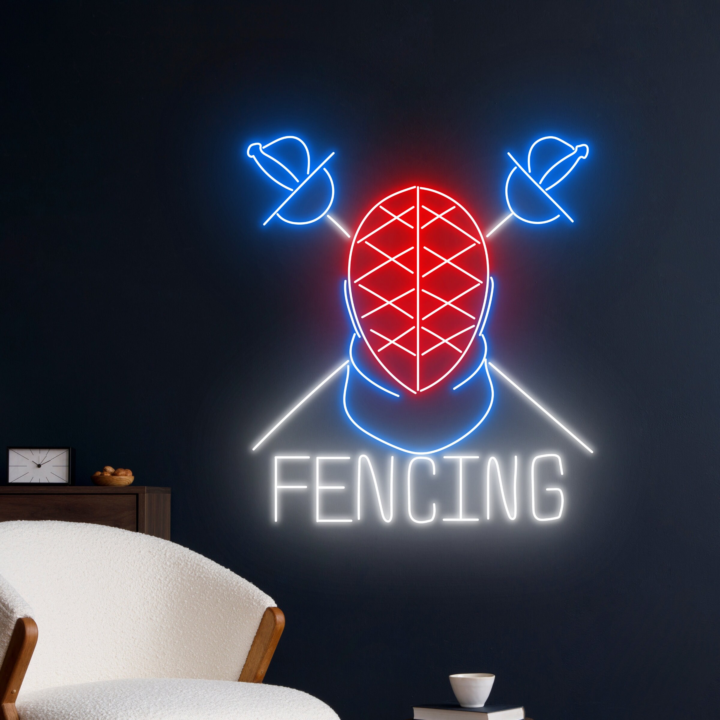 Fencing Neon Sign, Fencing Led Sign, Martial Art Led Light, Fencing ...