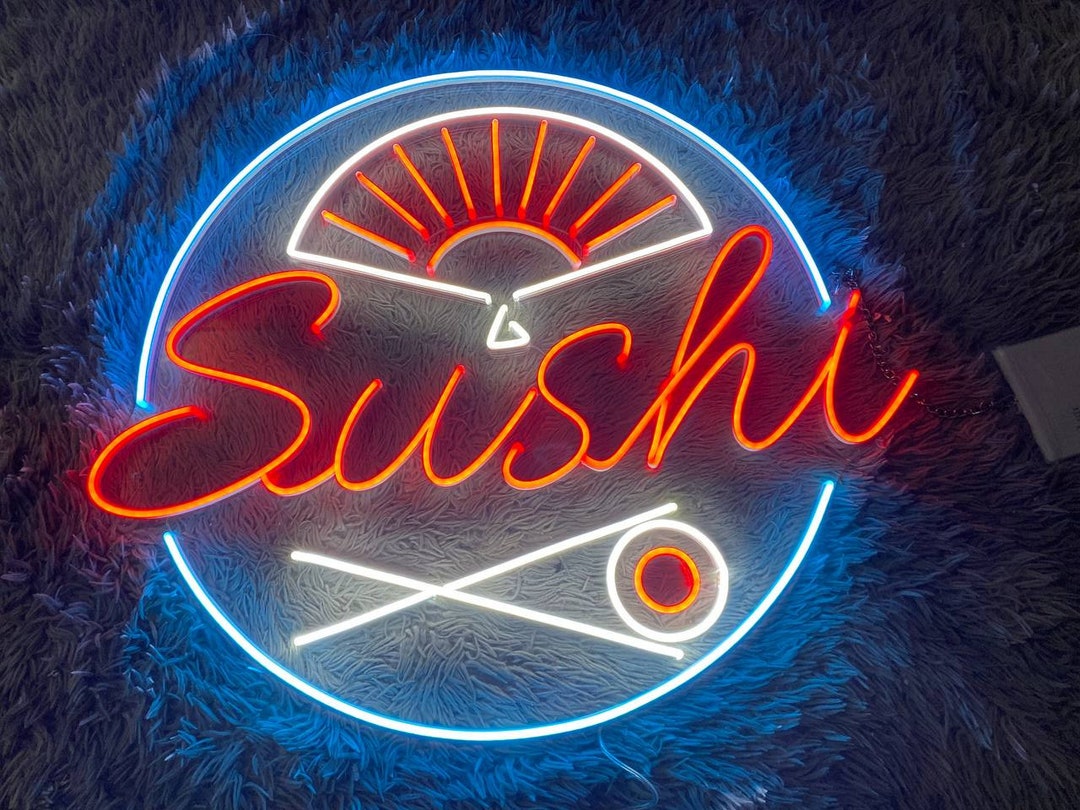 Sushi Neon Sign, Sushi Led Sign, Sushi Led Sign, Custom Neon Sign, Home ...
