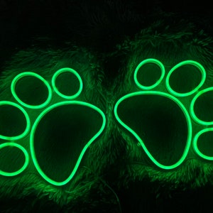 Paw Led Sign, Paw Neon Sign, Wall Decor, Paw Neon Sign, Custom Neon ...