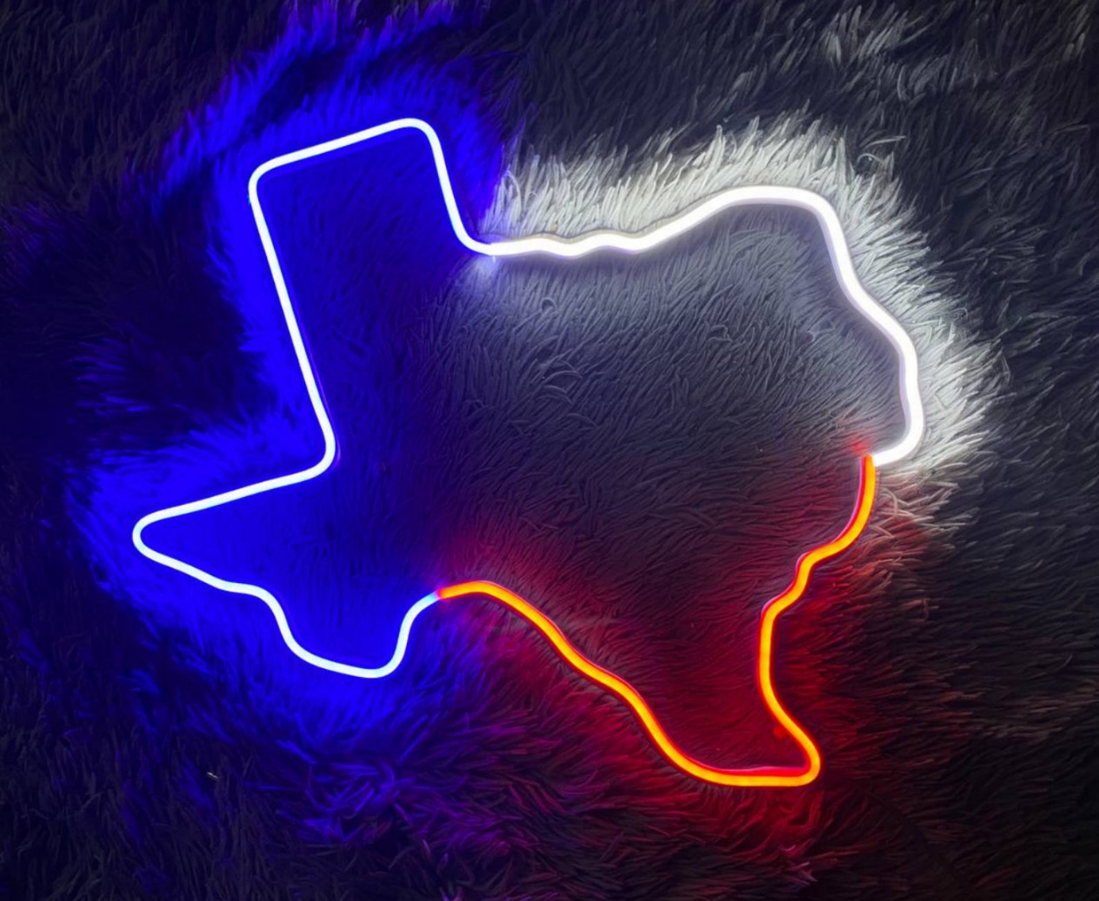 Texas Map Led Sign Texas Led Sign, Wall Decor, Texas Neon Sign, Custom ...