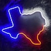 Texas Map Led Sign Texas Led Sign, Wall Decor, Texas Neon Sign, Custom ...