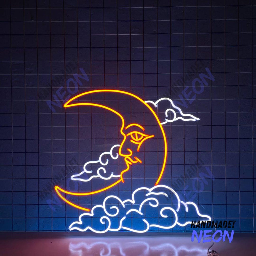 Moon Neon Sign, Moon Led Sign, Magic Moon Neon Lights, Best Gifts ...