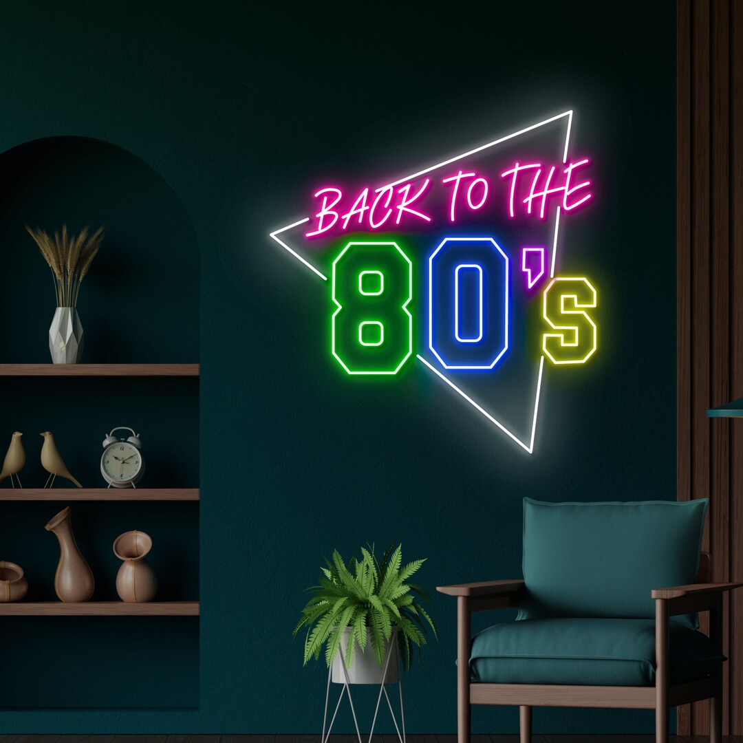 Back to the 80s Neon Led Sign, Retro Neon Sign, Wall Decor, Back to the ...