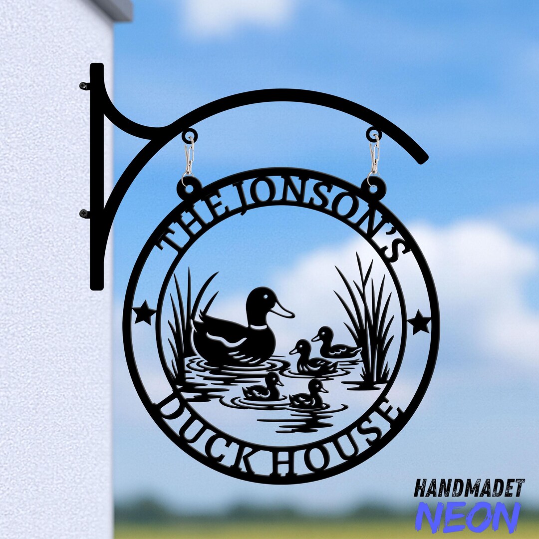 Custom Duck House Metal Sign: Farmhouse Outdoor Decor - Etsy