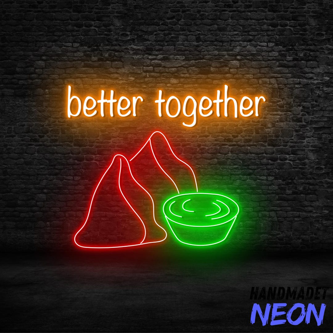 Samosa Chutney Neon Sign, Samosa Chutney Street Food Wall Art Light ...