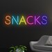Snacks Neon Sign, Snacks Led Signs, Snacks Wall Led Lights, Wall Decor ...
