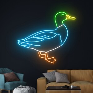 Mallard Duck Neon Light, Mallard Duck Led Light, Duck Led Sign, Duck ...
