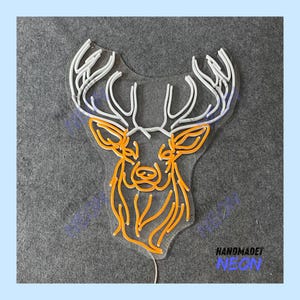 Custom Deer Led Sign, Custom Neon Sign, Deer Lover Gift, Wild Animal ...