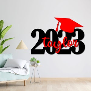 Graduation 2023 Wooden Name Sign, Graduation Cap Wood Sign, Grad Party ...