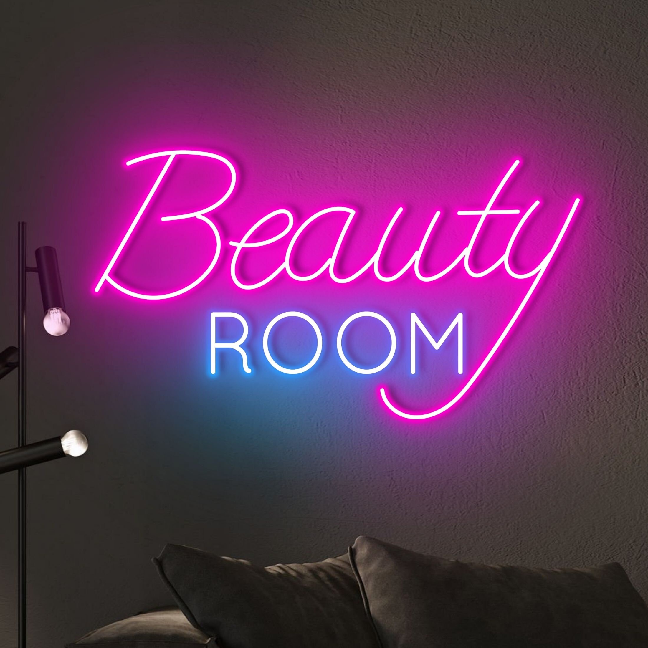 Beauty Room Neon Wall Sign, Custom Text Led Wall Sign, Quote Neon Wall ...