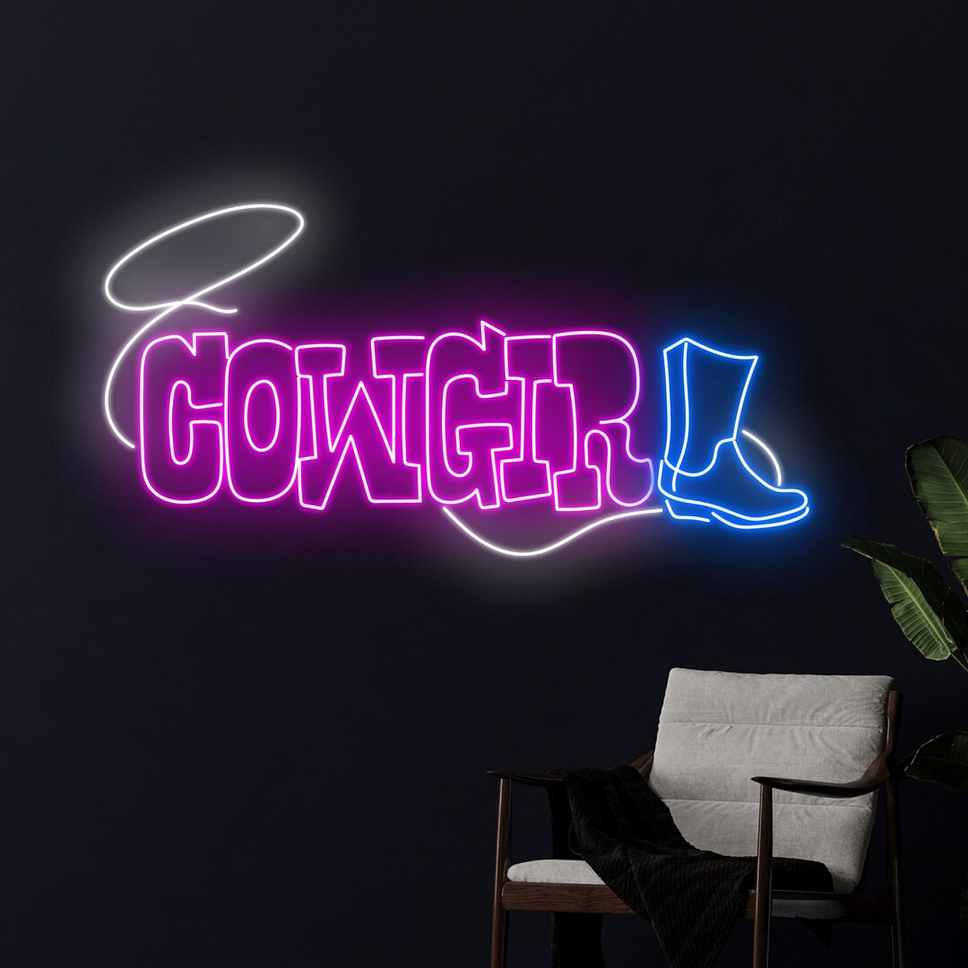 Cowgirl Boots Neon Sign, Cowboy Girl Boots Led Light, Cowboy Neon Light ...
