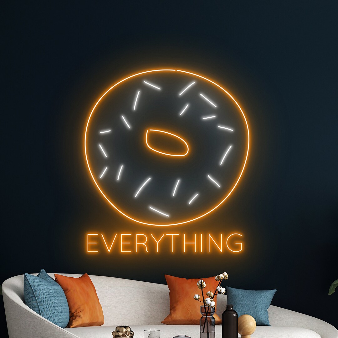 Everything Bagel Neon Sign, Bagel Open Neon Sign, Bagel Bakery Led ...