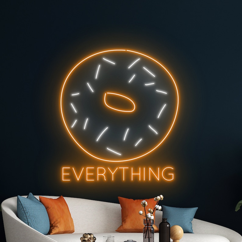 Everything Bagel Neon Sign, Bagel Open Neon Sign, Bagel Bakery Led ...