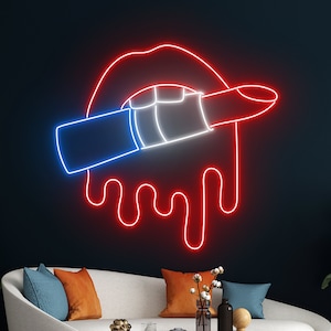 Lipstick Makeup Artist Neon Sign, Cosmetics Neon Light, Beauty Product ...