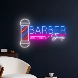 Barber Shop Led Sign, Barber Shop Neon Sign, Barber Led Light, Hair ...
