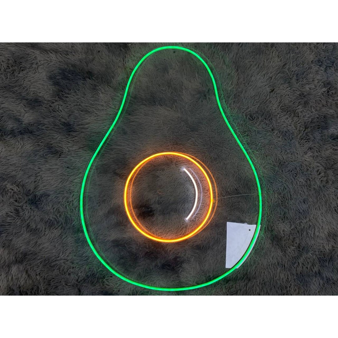 Custom Avocado Neon Sign, Avocado Fruit LED Sign, Avocado Fruit Neon ...