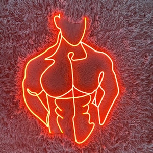 Man Muscle Neon Sign, Muscle Led Sign, Gym Led Sign, Custom Neon Sign ...