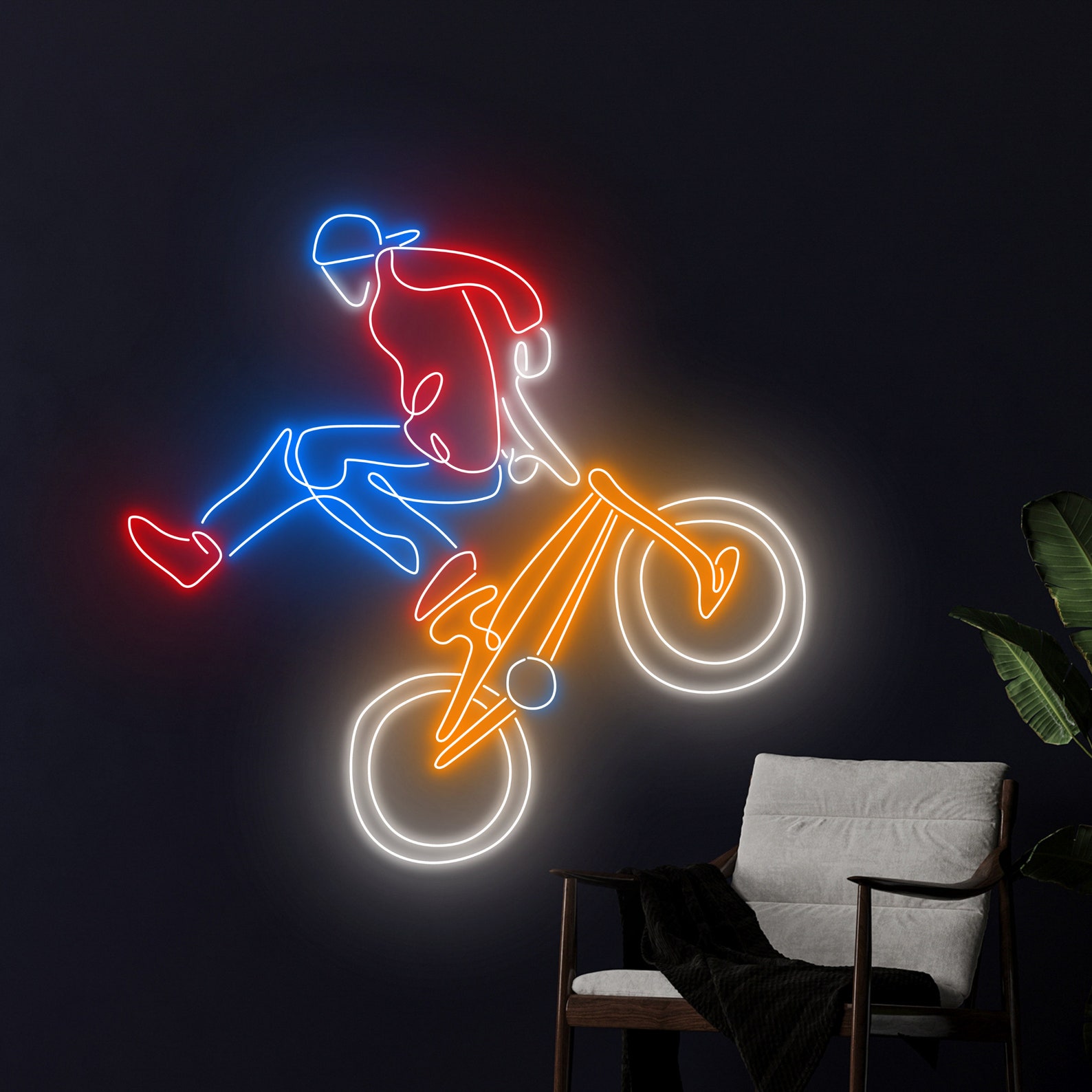 BMX Freestyle Sport Neon Sign, Cycling BMX Freestyle Neon Sign, BMX ...