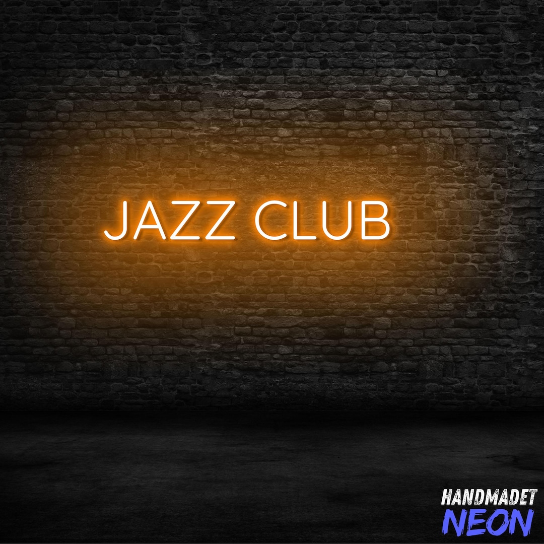 Jazz Club Neon Sign, LED Wall Light for Bar Lounge, Live Music Cafe ...