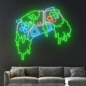 Dripping Game Arcade Neon Sign, Game Controller Led Sign, Game Player ...