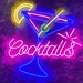 Cocktails Led Sign, Cocktails Neon Sign, Wall Decor, Neon Sign, Custom ...