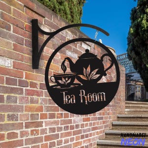 Personalized Tea Room Hanging Sign, Tea Shop Outdoor Hanging Sign, Tea ...