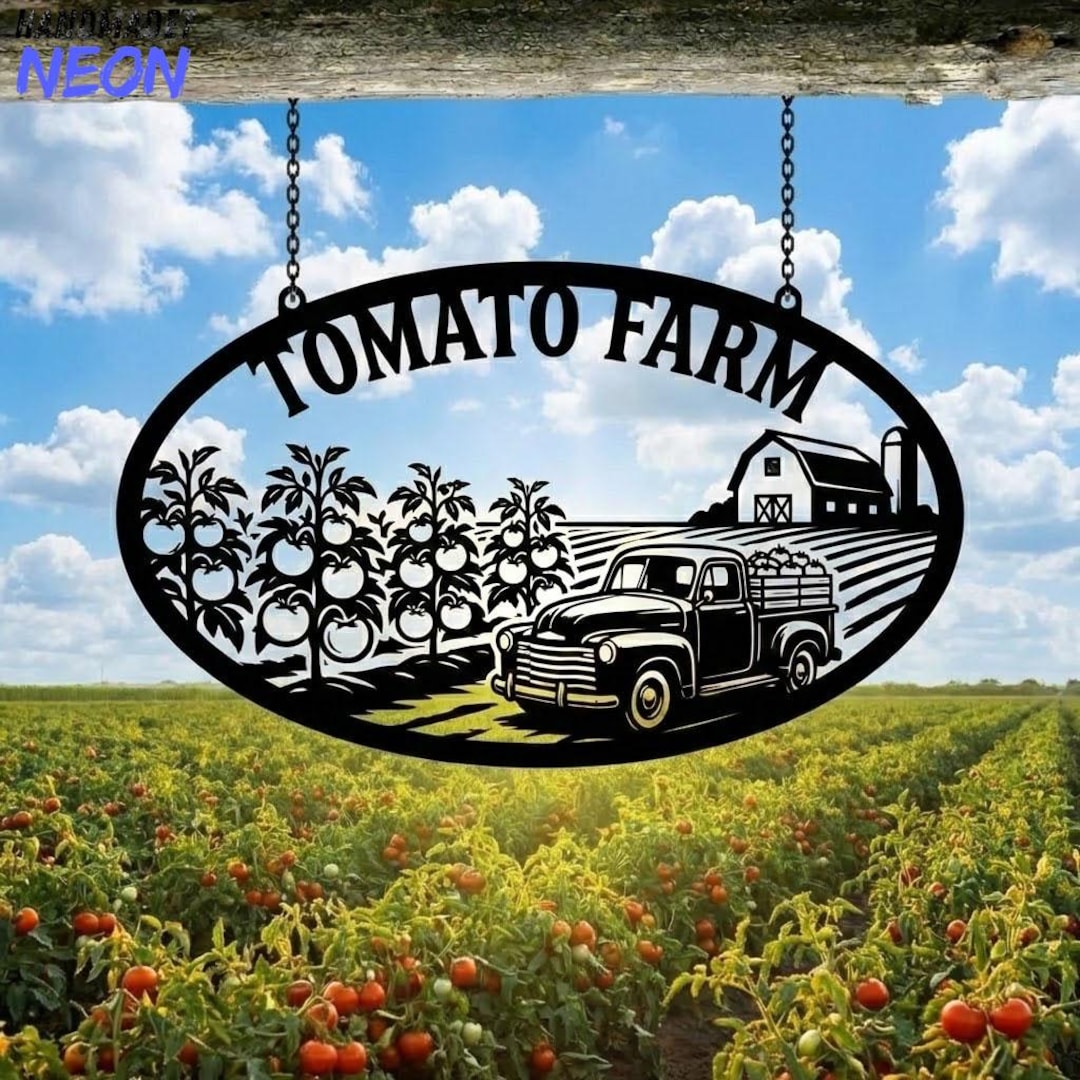 Custom Tomato Farm Outdoor Metal Sign, Personalized Garden Decor ...