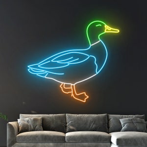 Mallard Duck Neon Light, Mallard Duck Led Light, Duck Led Sign, Duck ...