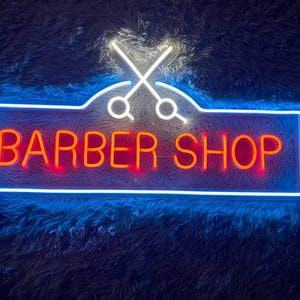 Barber Shop Led Sign, Barber Shop Neon Sign, Wall Decor, Barber Shop ...
