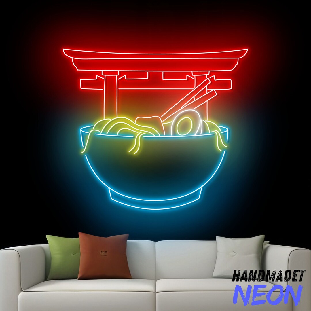 Ramen Torii Gate Neon Sign, Ramen Bowl Led Sign, Japan Ramen Led Light ...