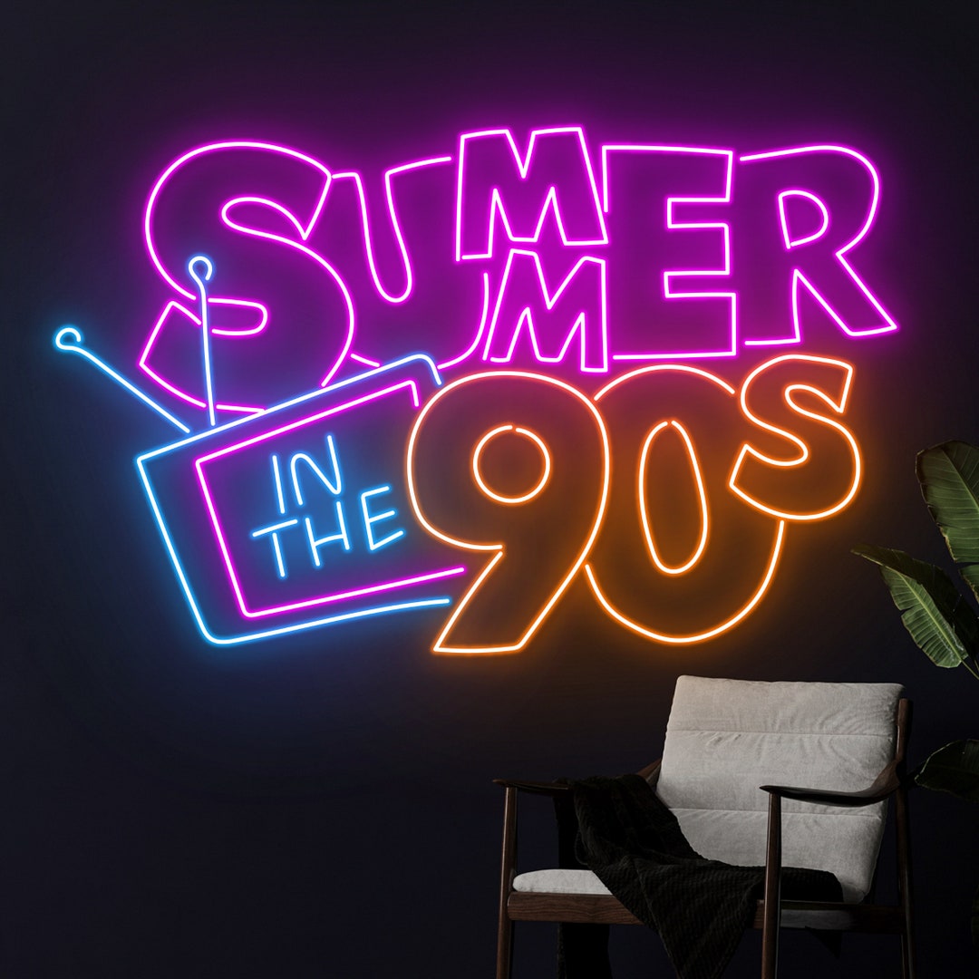 Summer in the 90s Neon Led Sign, Retro Neon Sign, Back to the 90s Led ...