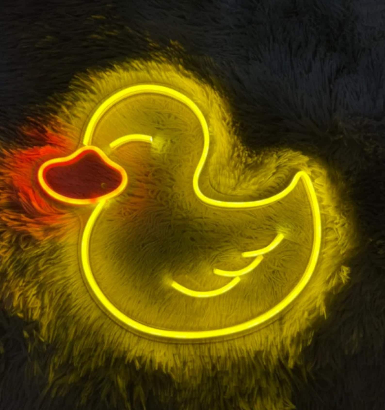 Duck Neon Sign Cute Duck Led Sign Led Light Custom Neon - Etsy