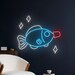 Soy Sauce Fish Led Sign, Cute Fish Neon Sign, Aquarium Decor Neon Sign ...