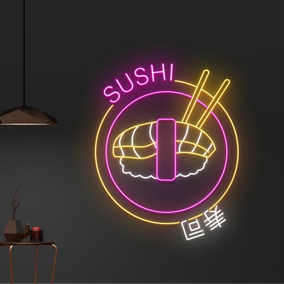 Custom Sushi Neon Sign, Nigiri Led Sign, Japanese Food Led Light, Japan ...